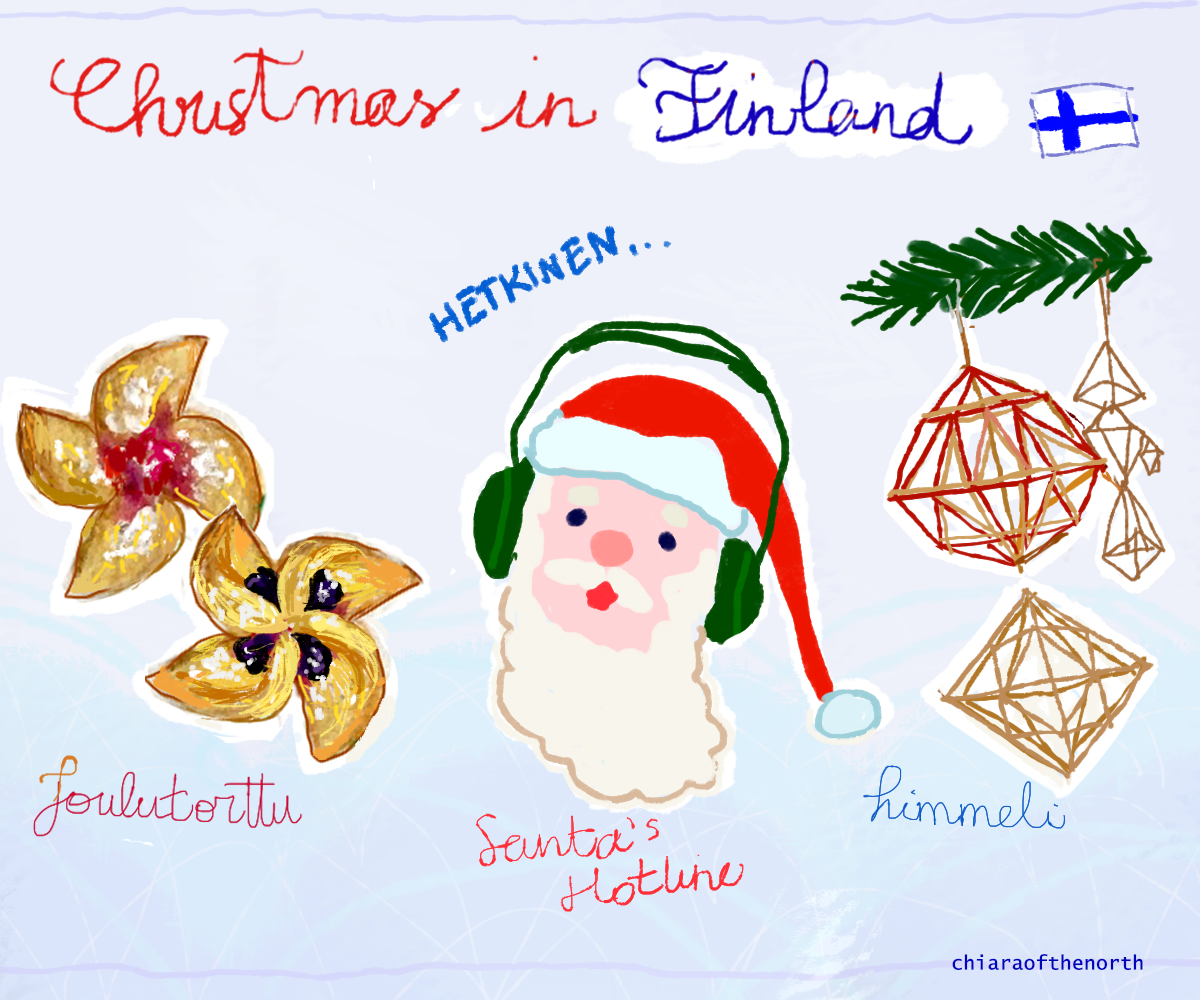 Typical Finnish Christmas things – a Polyglot illustrating Scandinavia