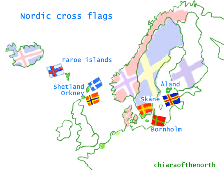 Nordic flags explained – a Polyglot illustrating Scandinavia