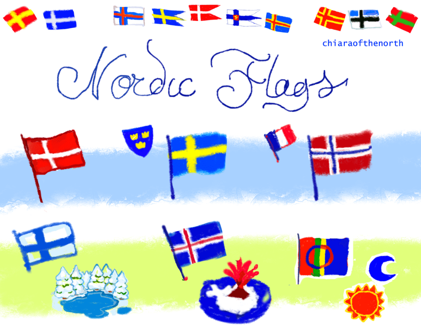 Nordic flags explained – a Polyglot illustrating Scandinavia